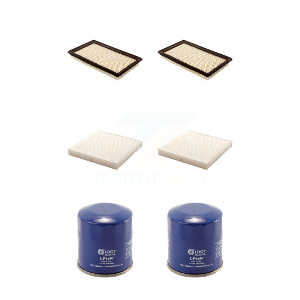 2x Air + 2x Cabin + 2x Engine Oil Filter (6 Total) Kit For Nissan ...