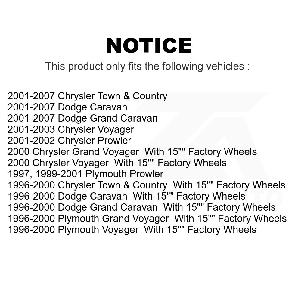 Front Wheel Bearing Hub Assembly 70-513123 For Dodge Grand Caravan Chr ...