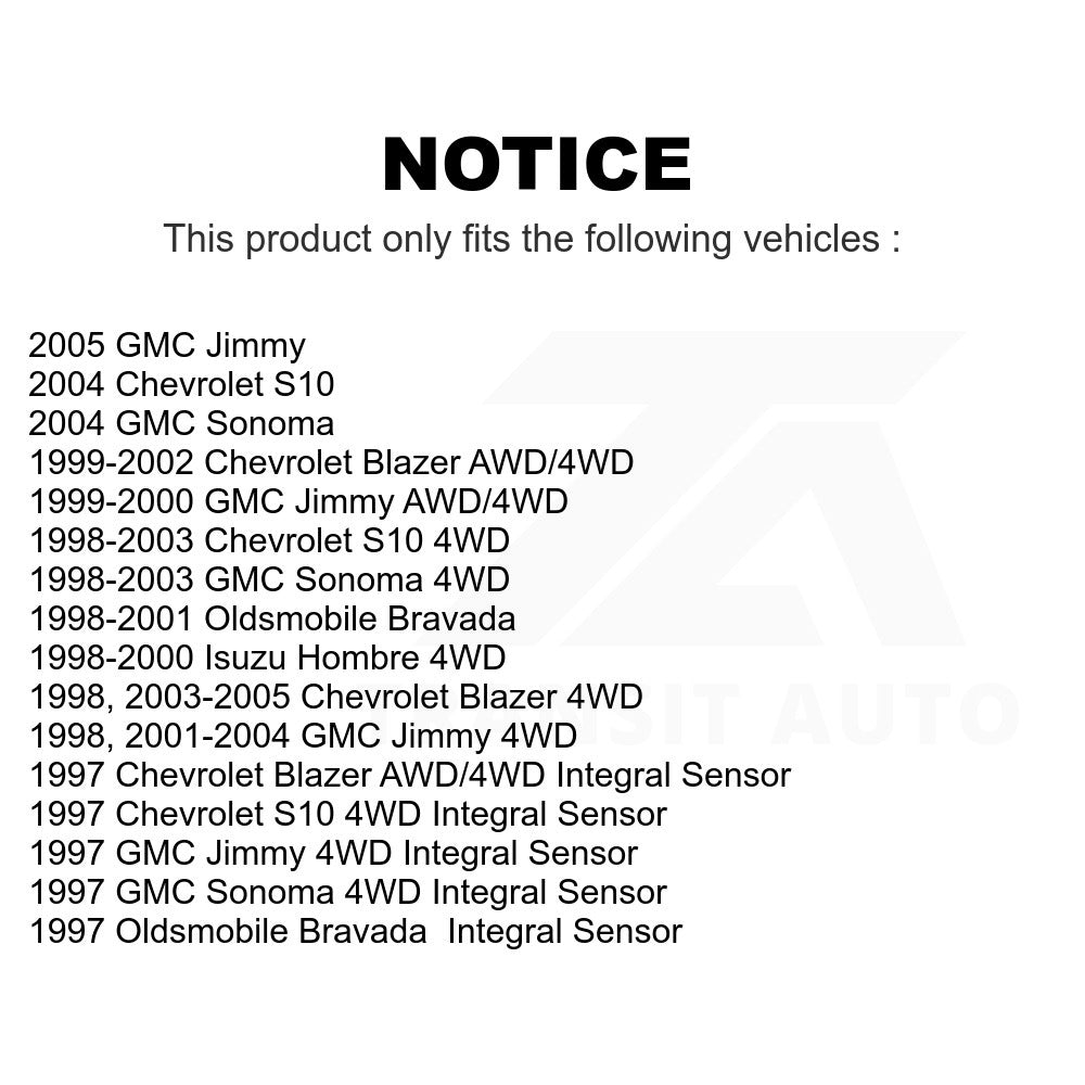 Front Wheel Bearing Hub Assembly 70-513124 For Chevrolet S10 Blazer GM ...