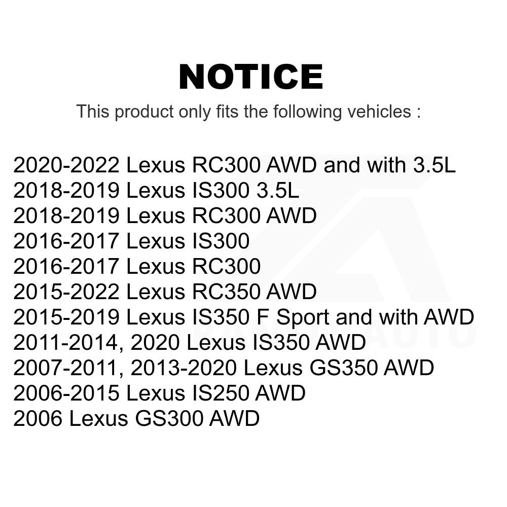 Front Left Wheel Bearing Hub Assembly 70-513365 For Lexus IS250 GS350 ...