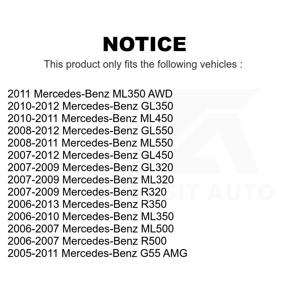 Front Rear Ceramic Brake Pads Kit For Mercedes-Benz ML350 GL450 R350 G ...