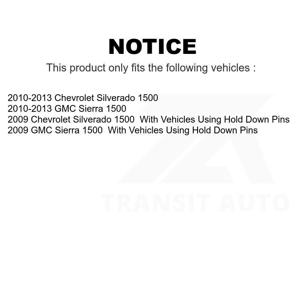 Rear Coated Brake Drum Shoes Kit For Chevrolet Silverado 1500 GMC Sier ...