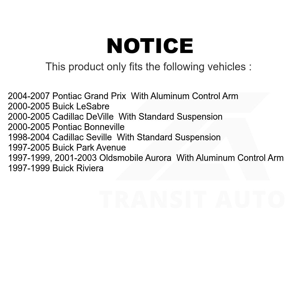 Front Ball Joint Pair For Buick LeSabre Pontiac Grand Prix Cadillac De ...