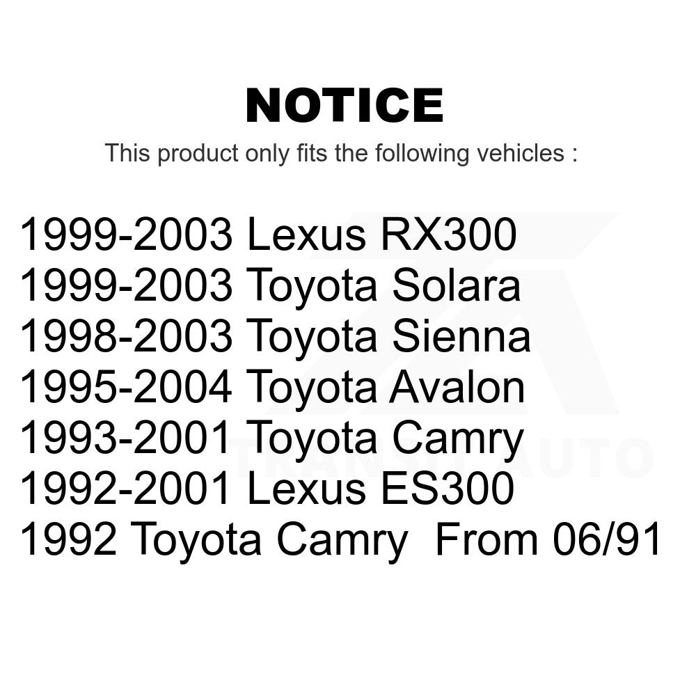 Front Ball Joint And Tie Rod End Kit For Toyota Camry Avalon Lexus Sie ...