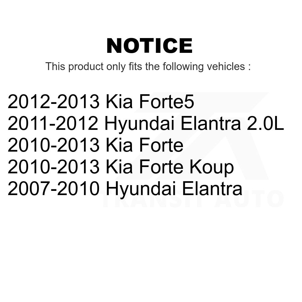 Front Steering Tie Rod End Kit For Hyundai Elantra Kia Forte Koup Fort ...