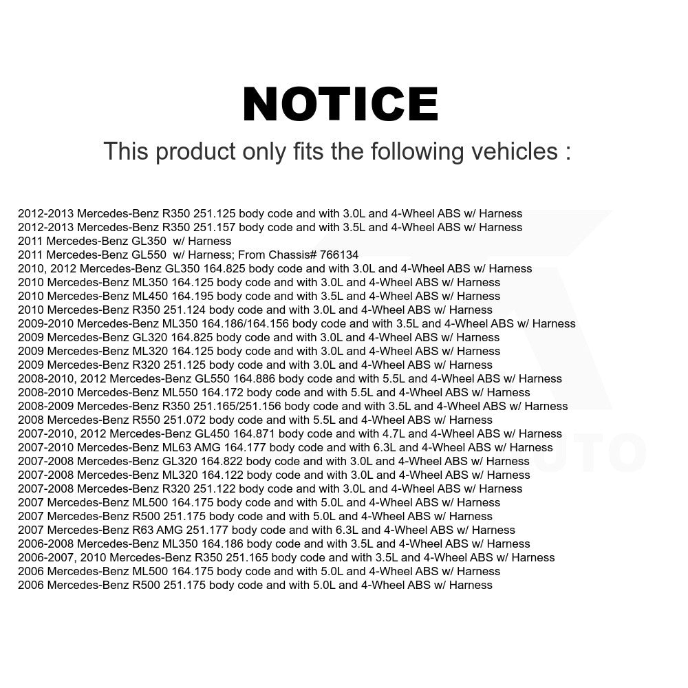 Mpulse Rear ABS Wheel Speed Sensor SEN-2ABS0205 For Mercedes-Benz ML35 ...